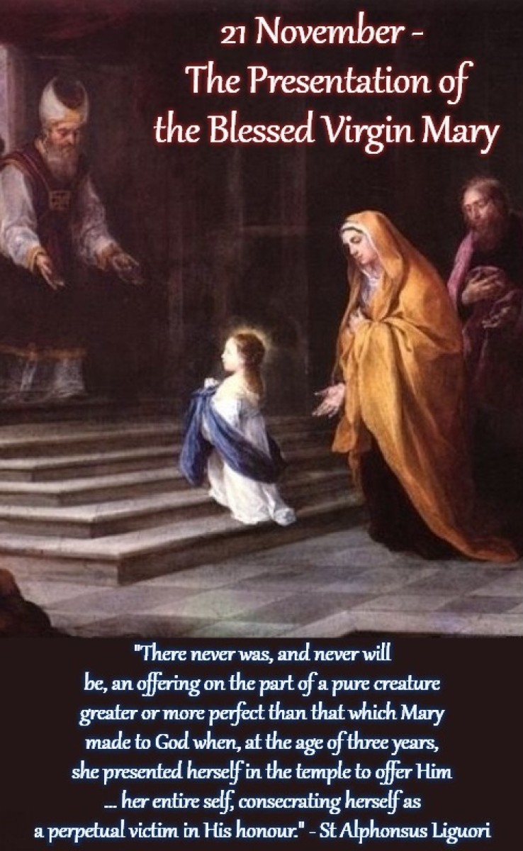 Feast Day of the Presentation of the Blessed Virgin Mary - 21 November 2025