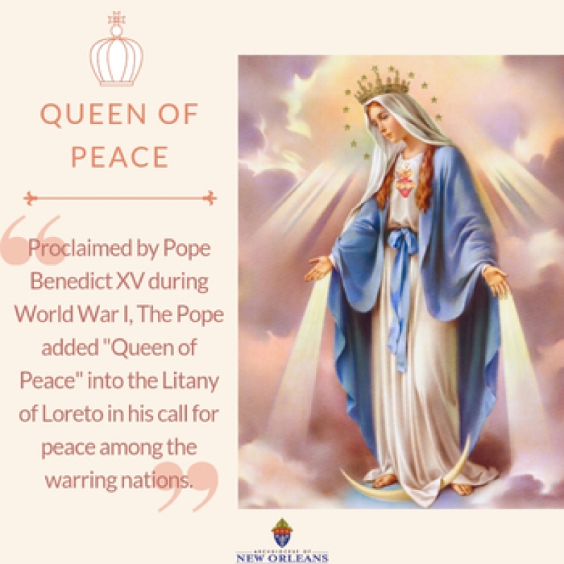 Feast Day of Our Lady, Queen of Peace - 22 September